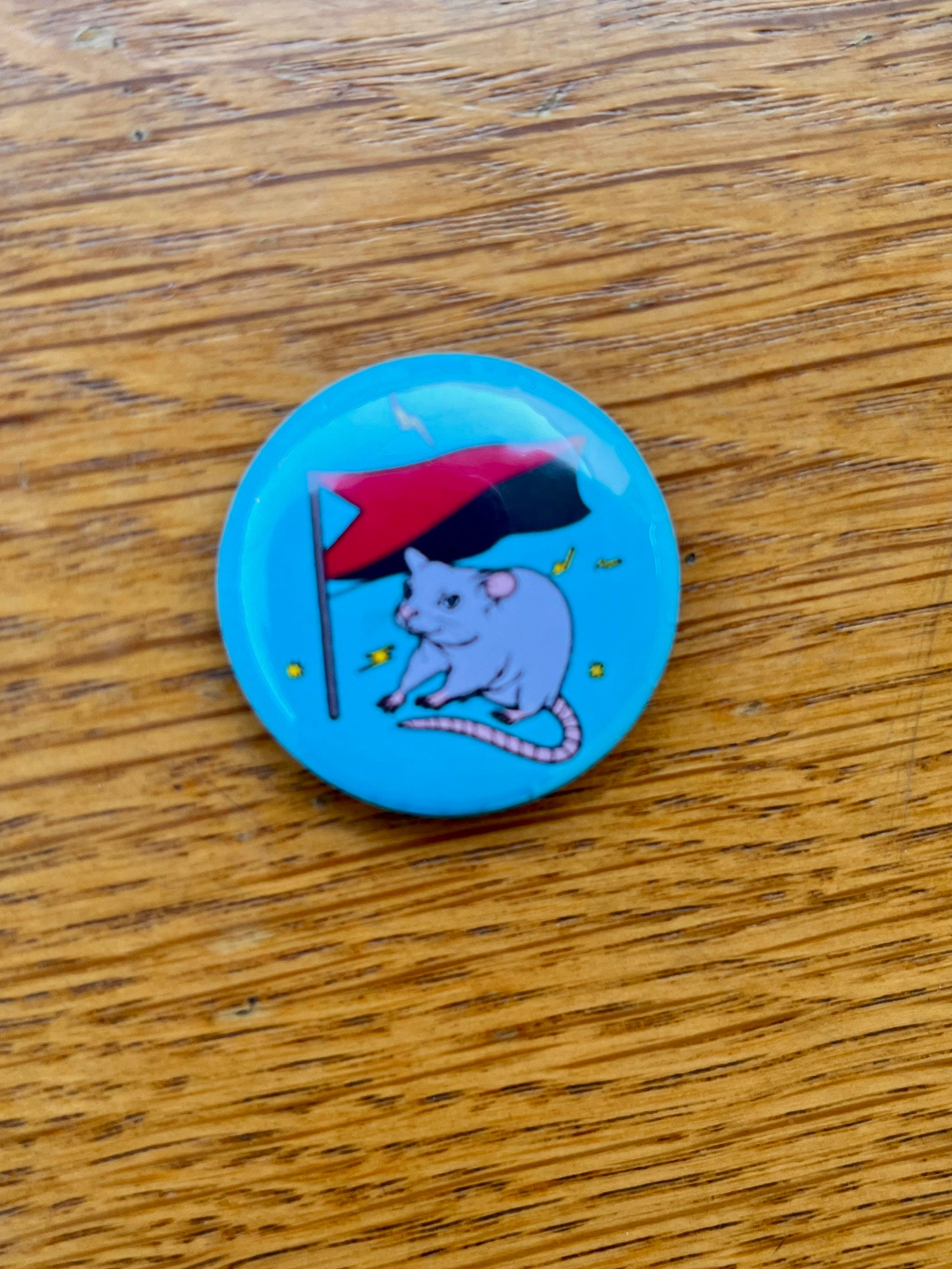 Anarcho Communist Rat Button Badge / 32mm 1 1/4inch / Leftist - Etsy