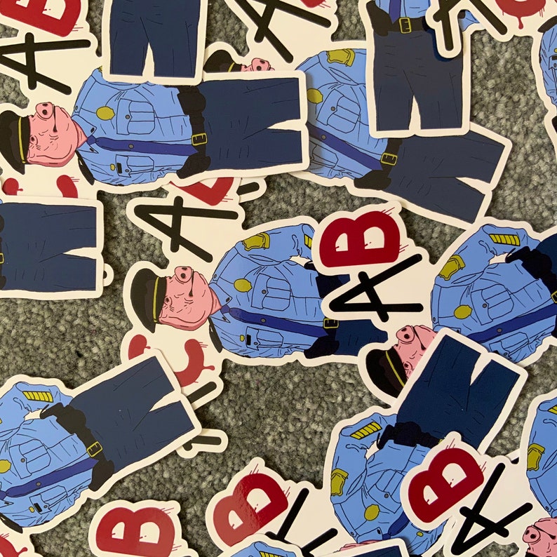 ACAB Pig Sticker - Etsy