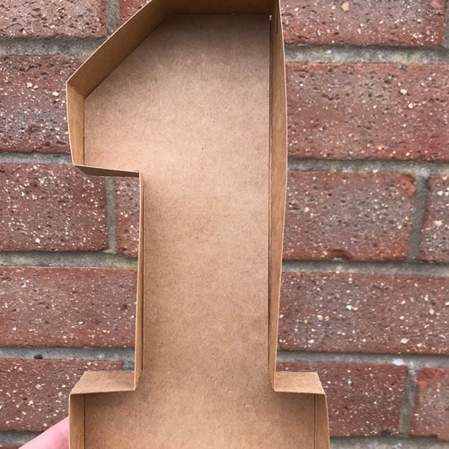 NUMBER 1 SVG 3D Fillable Numbers Hollow Empty Box Paper Craft - Etsy Israel