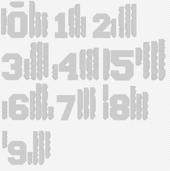 Diy Decorative Hollow Numbers 4, Wooden Fillable Numbers Shape 0-9