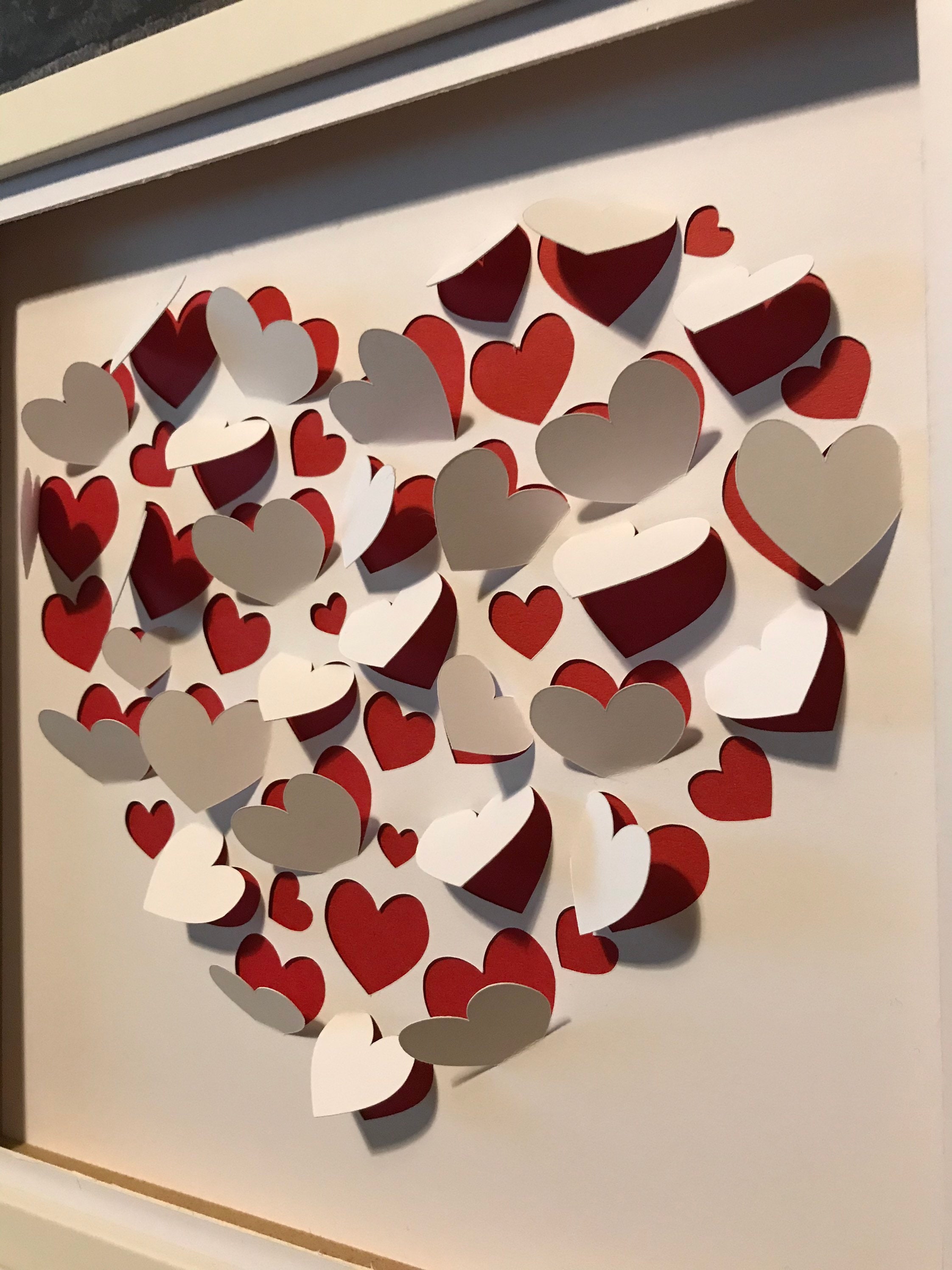 SVG 3D Pop up Papercraft Hearts in Heart Shape Digital Cutting - Etsy