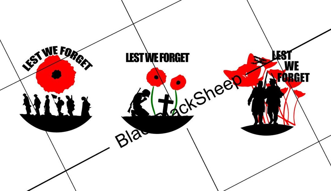 Lest We Forget Remembrance Day SVG Poppy Cut File Keyring Design ...
