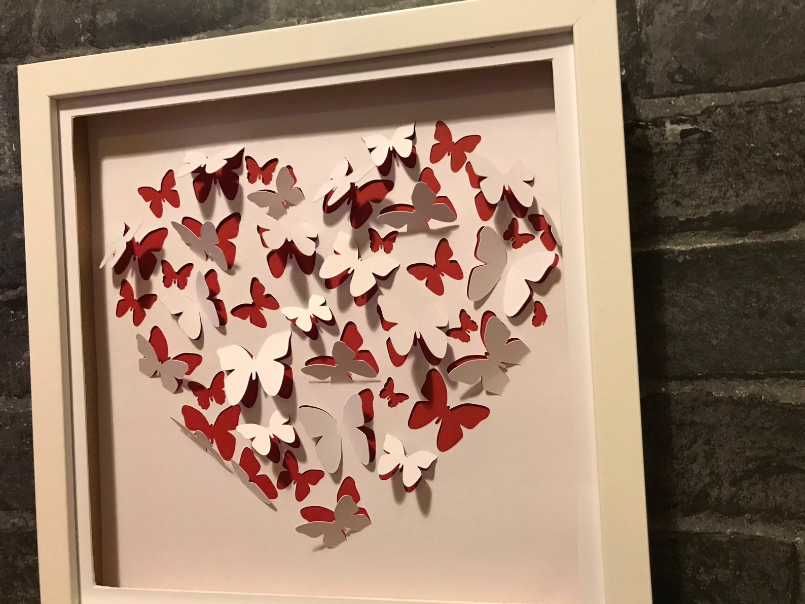 SVG 3D Pop up Papercraft Butterflies in Heart Shape Digital Cutting ...