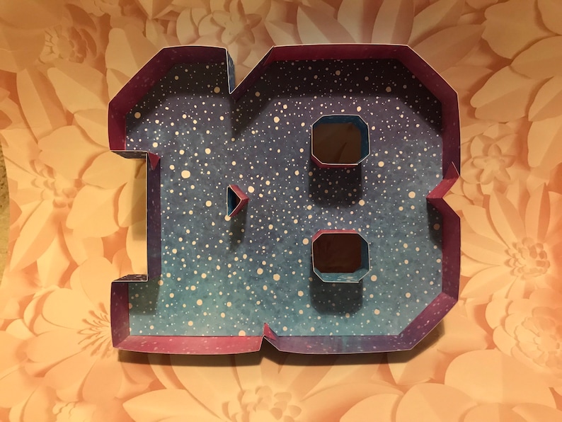 Fillable Number 18 SVG With Lid: 3D Paper Craft Gift Box (digital ...