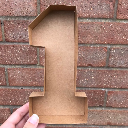 NUMBER 1 SVG 3D Fillable Numbers Hollow Empty Box Paper Craft - Etsy Canada