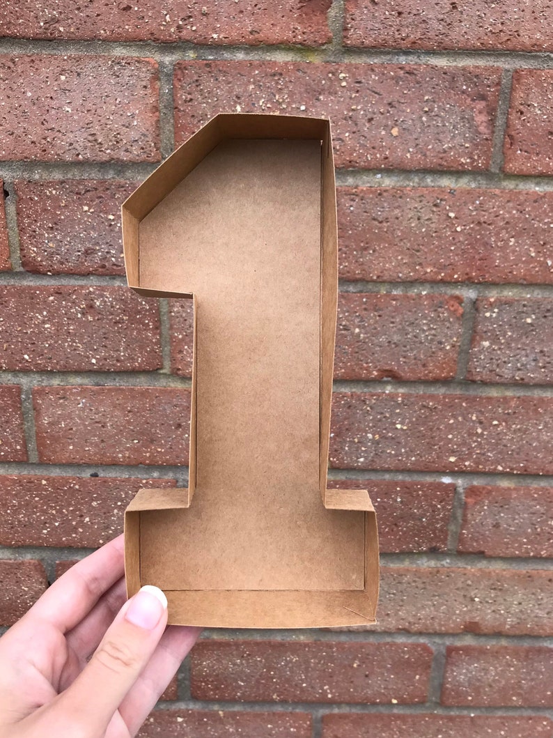 NUMBER 1 SVG 3D Fillable Numbers Hollow Empty Box Paper Craft - Etsy Canada