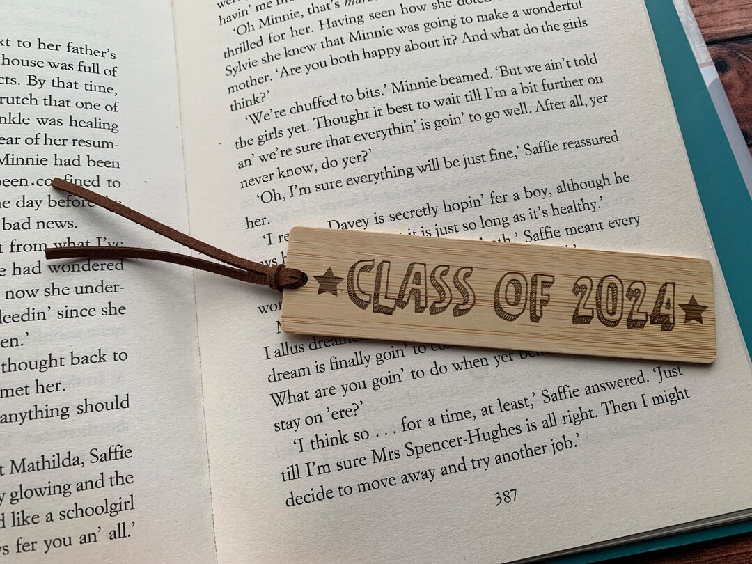 Class of 2024 Keepsake Engraved Bamboo Bookmark the End of Year Gift ...