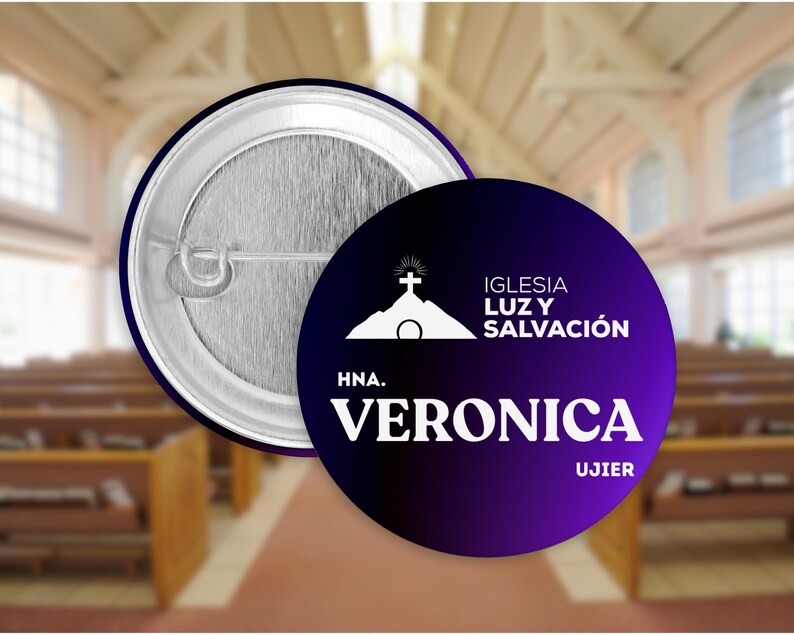 Custom Usher Buttons for Churches – Add Logo & Name (2.25") - Etsy