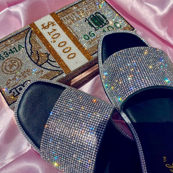 Rhinestone Sandals - Etsy