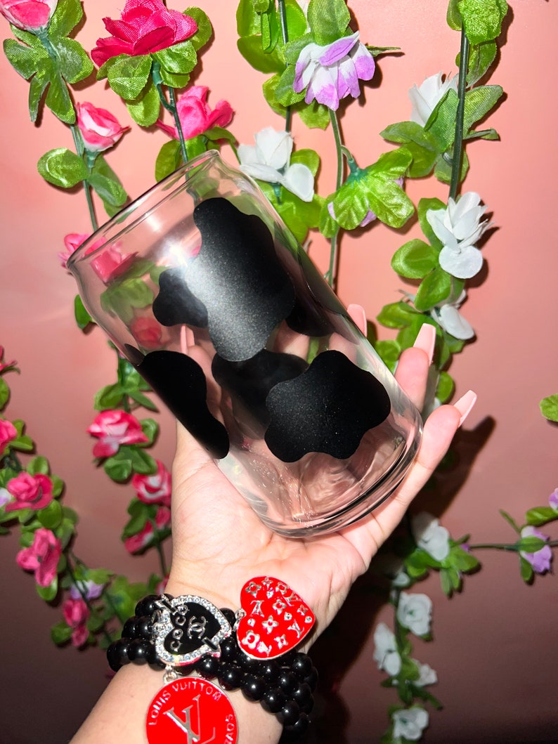 Cow Print Glass Can Beer Cans Moo Cans Cow Beer Cans - Etsy