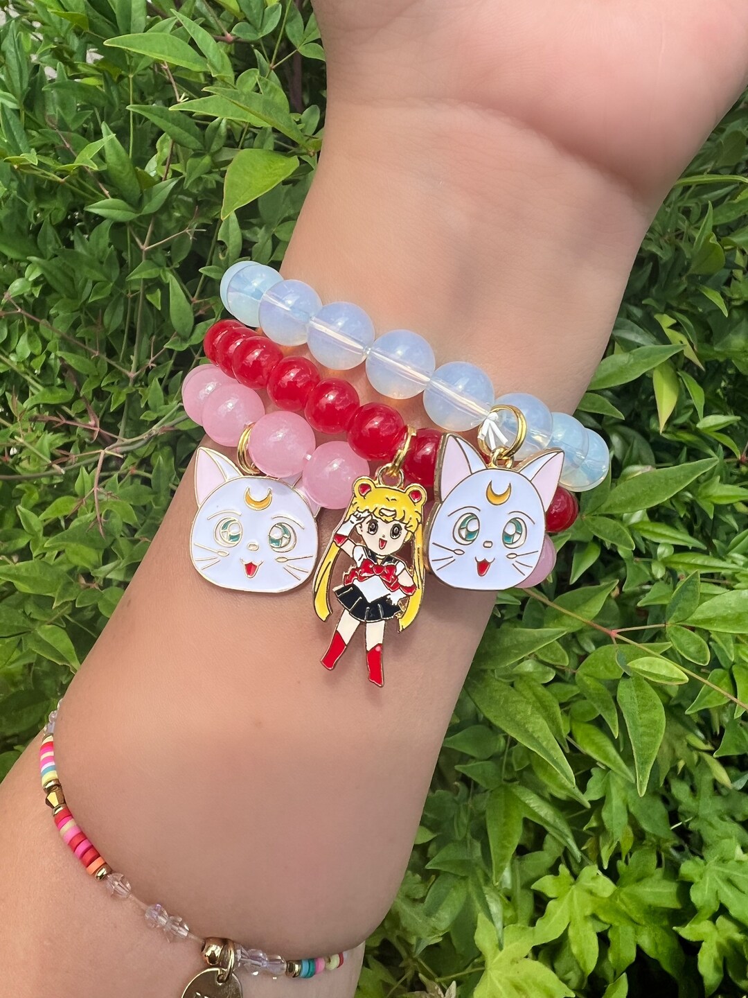 Sailor Moon Bracelet/ Beaded Bracelets Jewelry/ Sailor Moon - Etsy