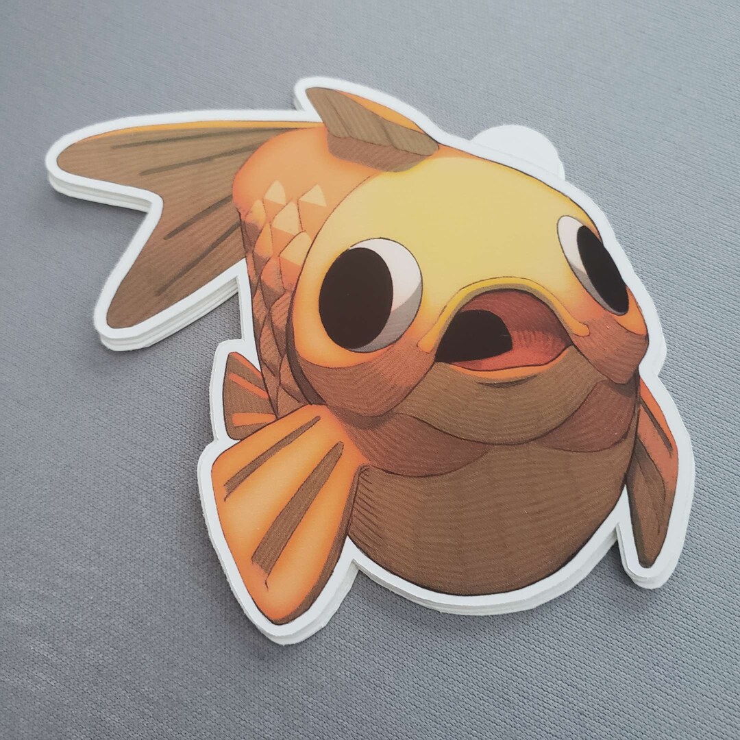 Big Fat Goldfish Sticker - Etsy