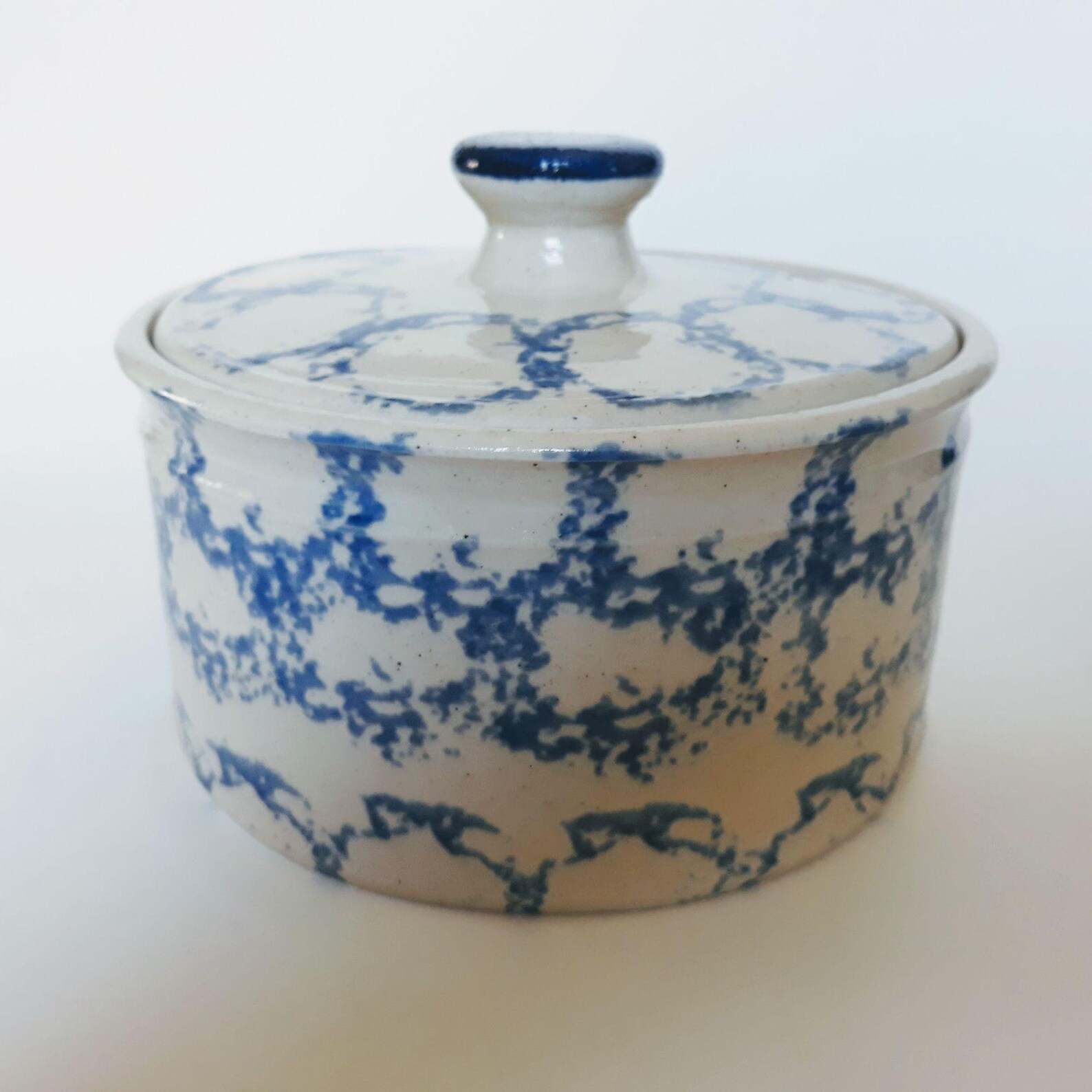 Vintage Stoneware Crock With Lid Spongeware Westerwald Pottery 1993 ...