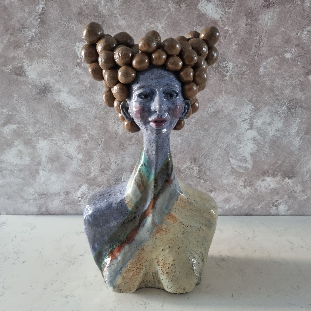 Ceramic Woman Sculpture, Handmade Large Sculpture, Ceramic Art Product ...