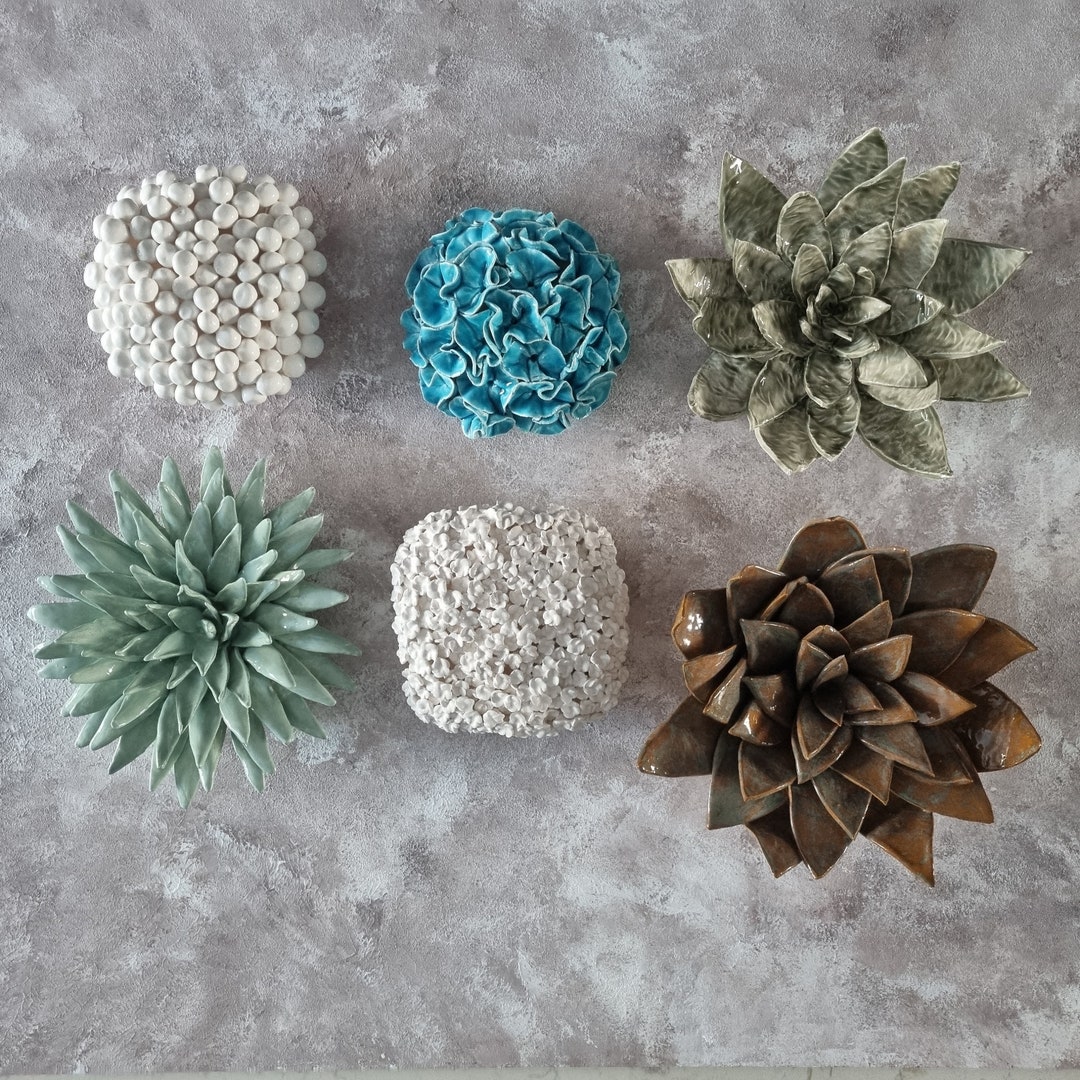 Ceramic Coffee Table Flower Objects Artistic Ornaments - Etsy