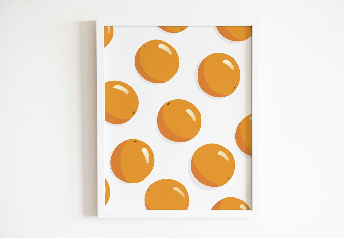 Oranges Digital Print, Fruit Digital Print, Printable Orange Wall Art ...