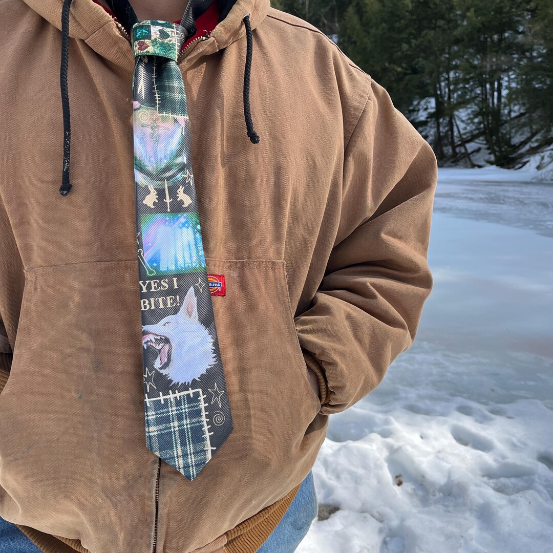Yes I Bite - Handmade Tie - Fairy Grunge Medieval Canine Animals ...