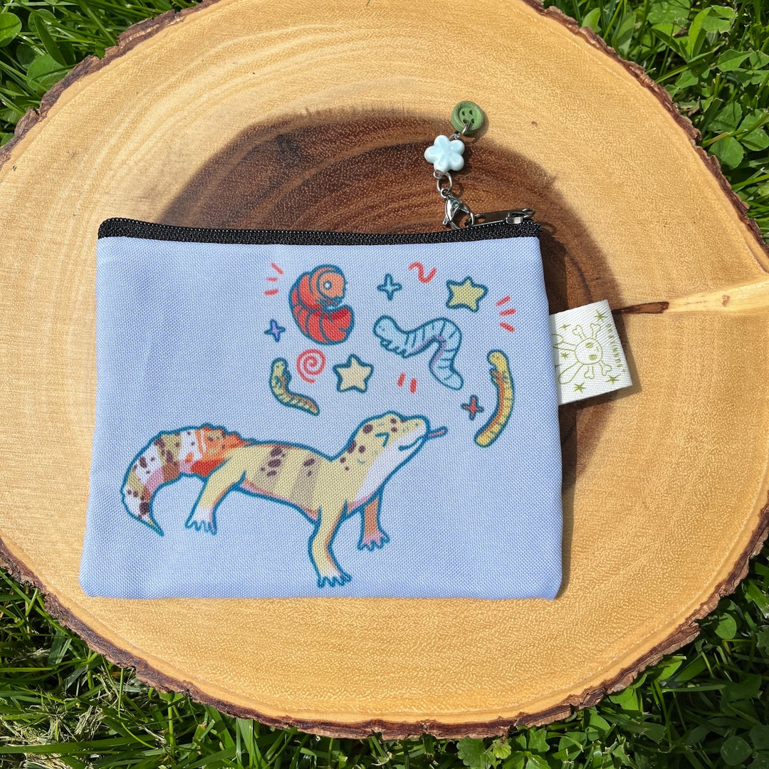 Leopard Gecko Coin Bag / Trinket Bag Cute Little Wallet Gecko Reptile ...