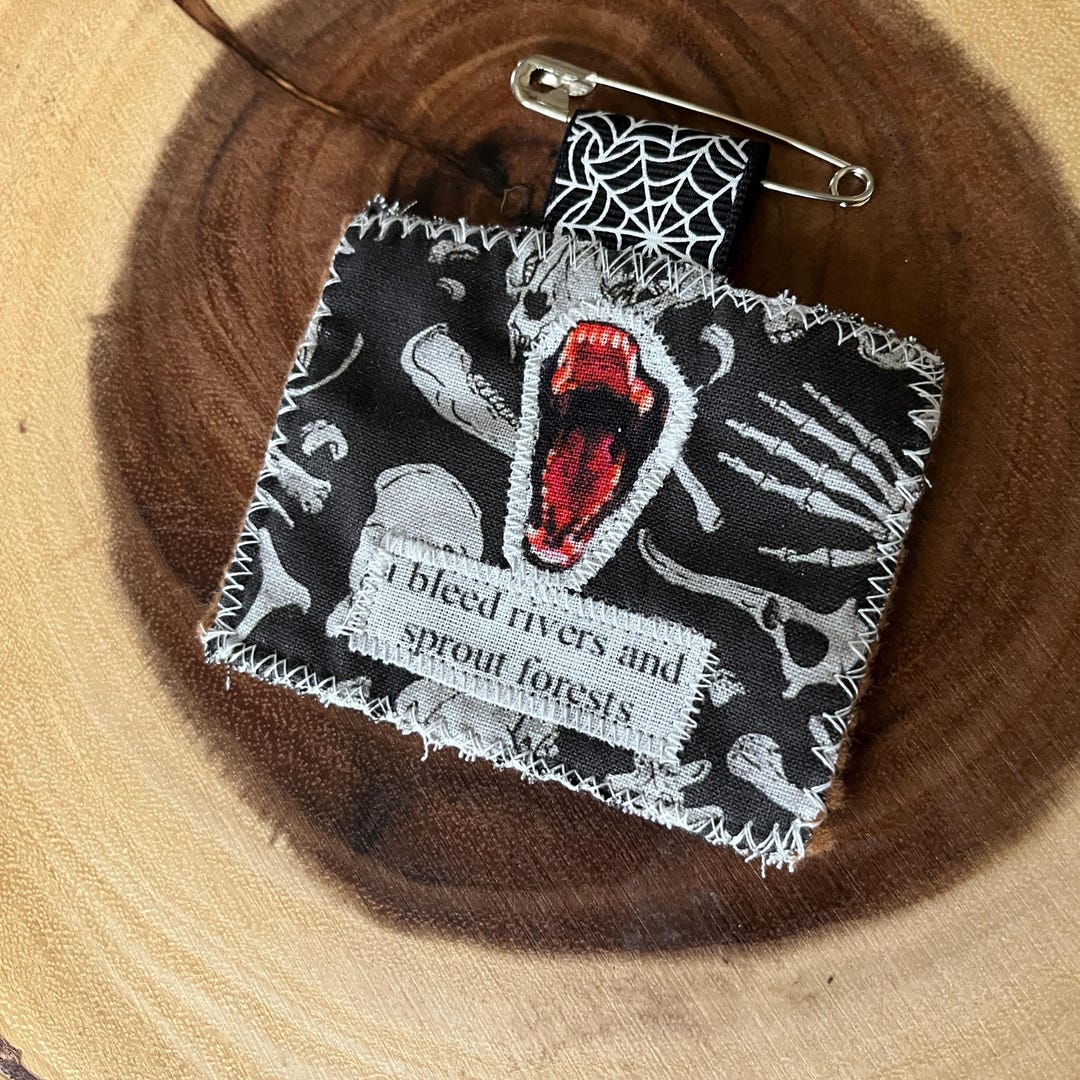 Bleed Rivers and Sprout Forests - Patch Safety Pin - Cottagecore ...