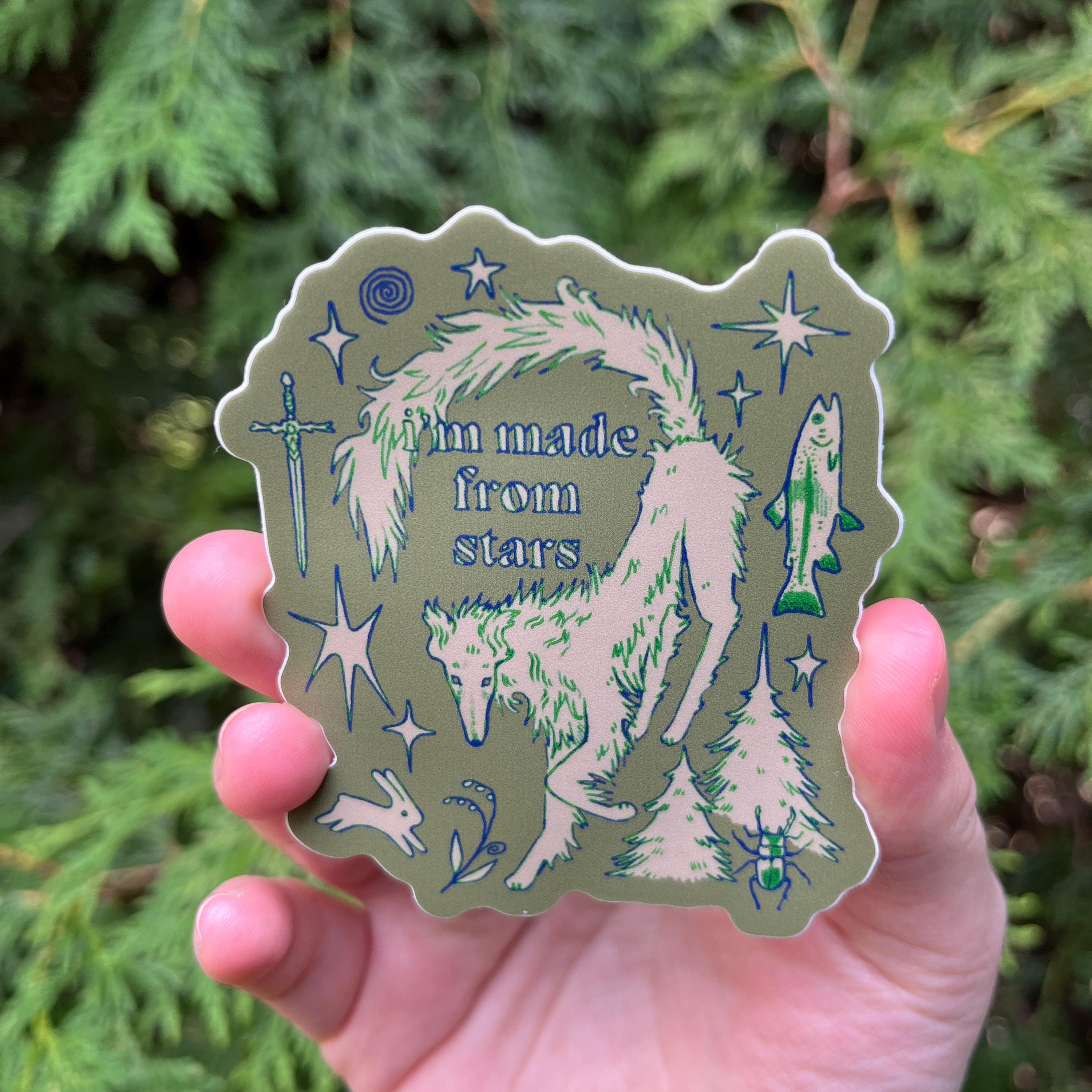 I'm Made From Stars - Vinyl Sticker | Waterproof Weatherproof | Borzoi ...