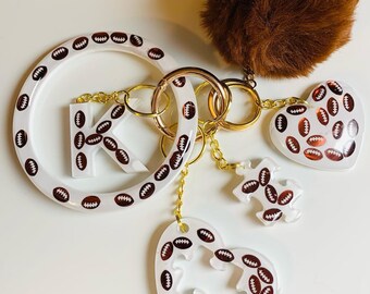 Resin Football Mom Keychain - Etsy