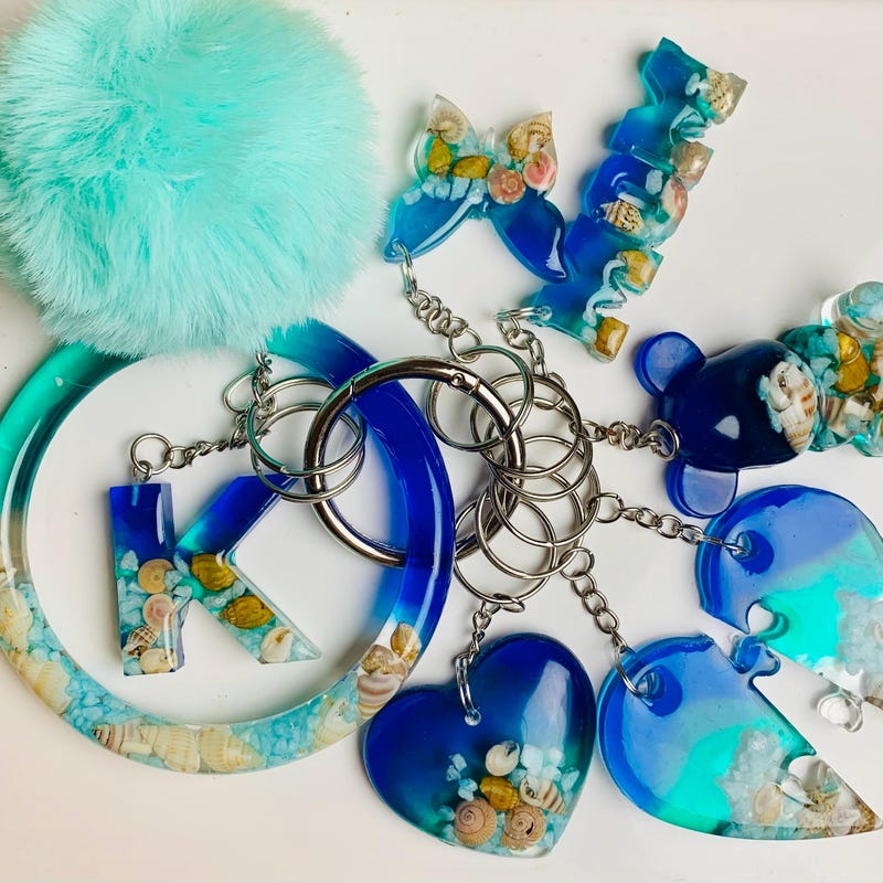 Resin Key Ring - Etsy
