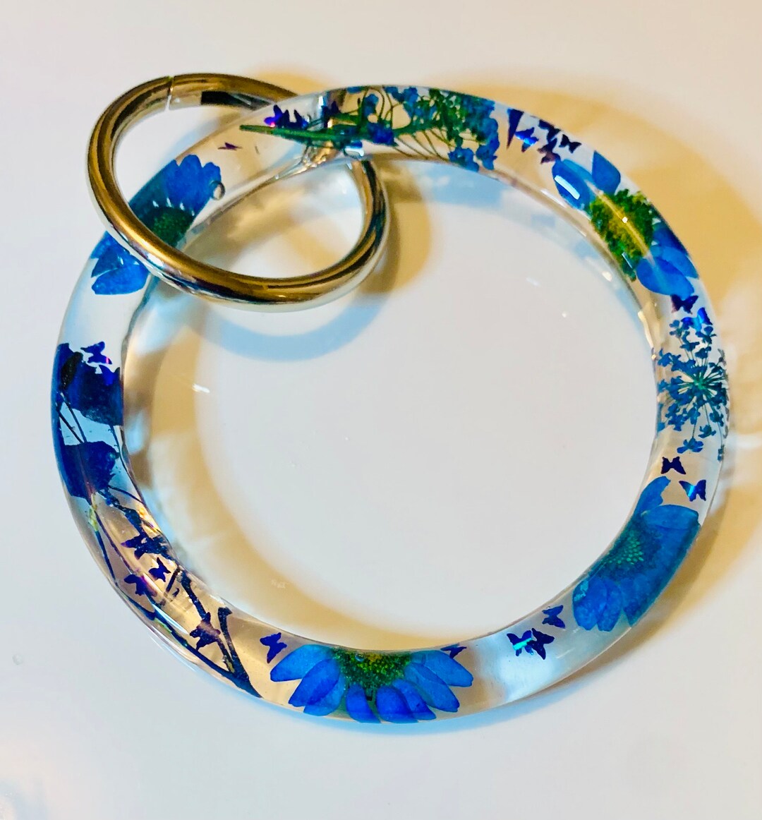 Dark Blue & Butterflies Keychain Bracelet Only| Keychain Bracelet Set ...