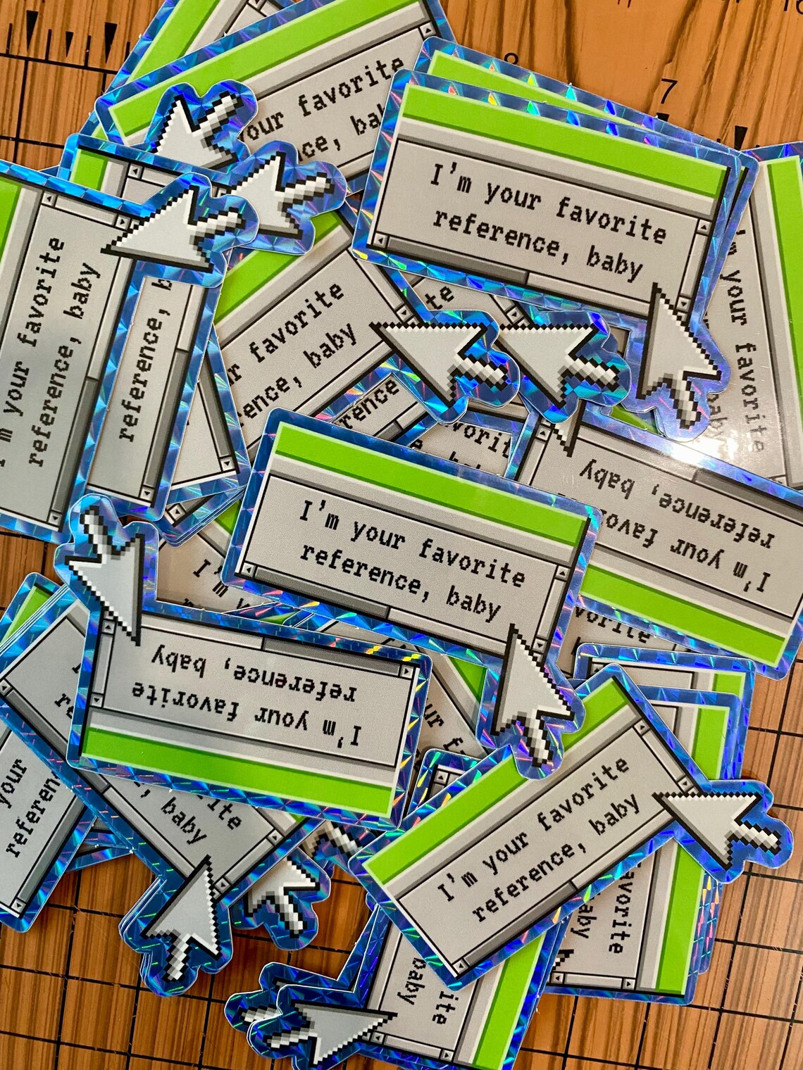 I’m Your Favorite Reference, Baby Y2K Prismatic Sticker - Etsy