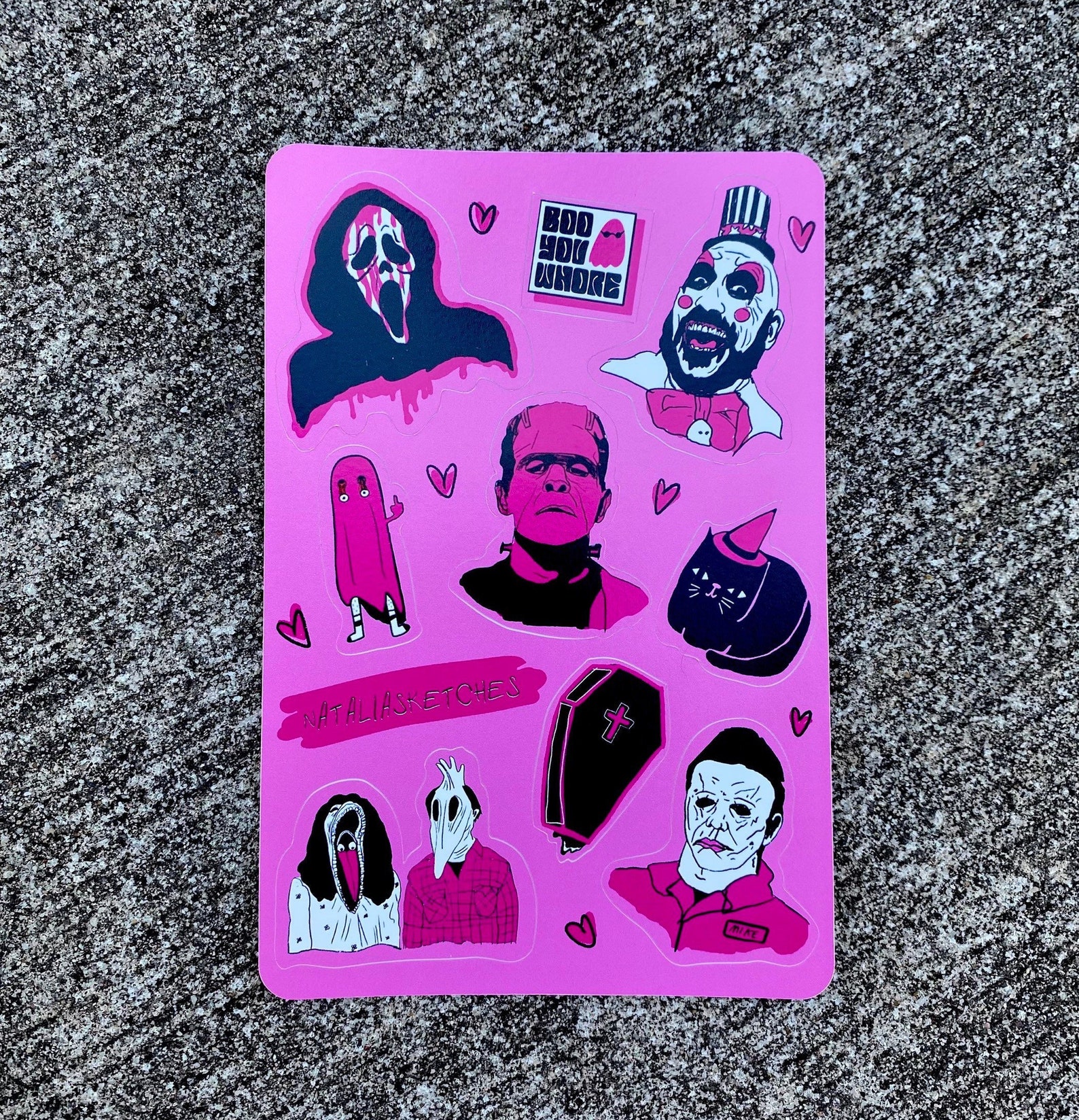 SPOOKY & GIRLY Halloween Horror Sticker Sheet - Etsy