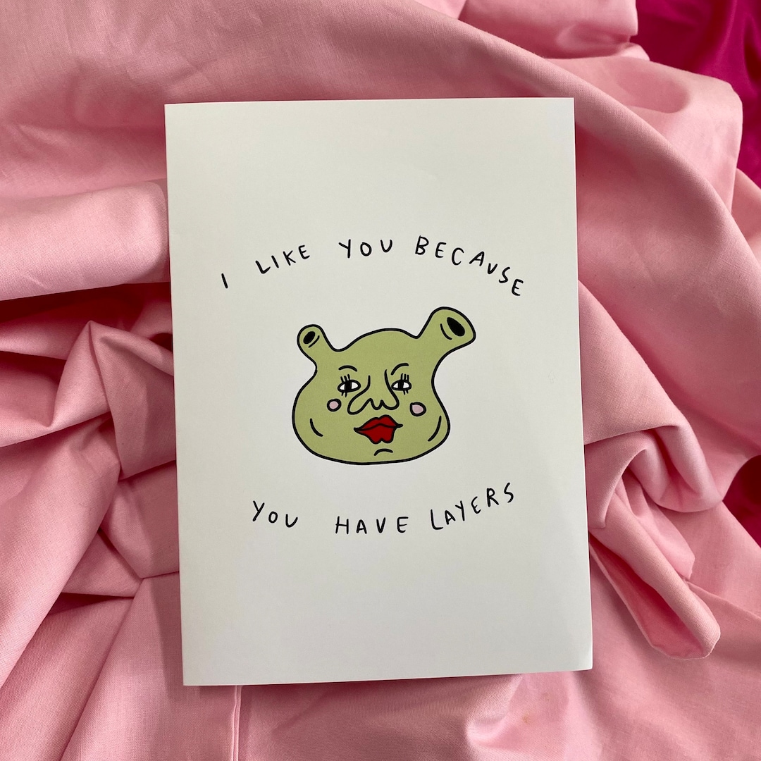 Shrek Ogre Layers Valentine Card - Etsy