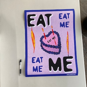 Eat Me Cake Art Poster Print - Etsy
