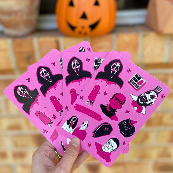 SPOOKY & GIRLY Halloween Horror Sticker Sheets 2 PACK - Etsy