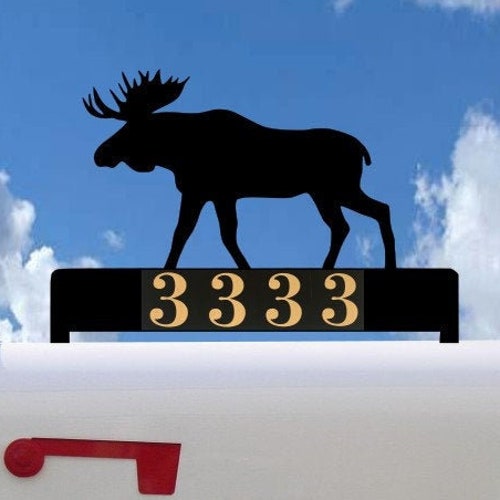 Moose Metal Address Plaque for House Address Number Metal | Etsy