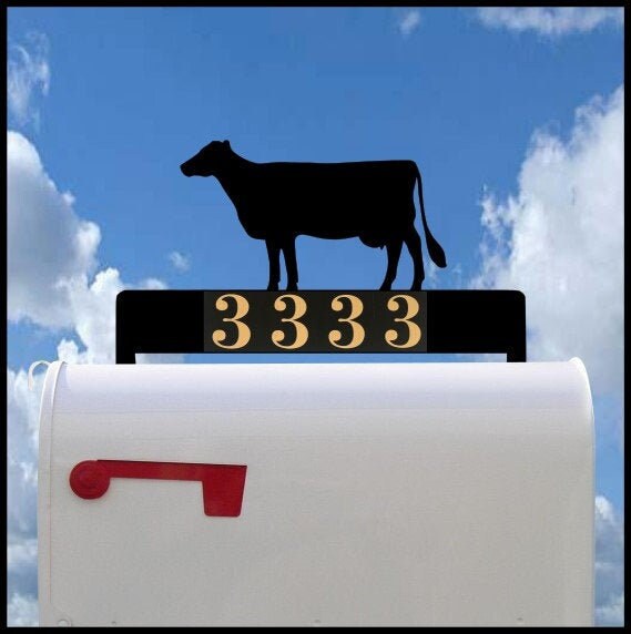 Holstein Mailbox Address Plaque - Etsy