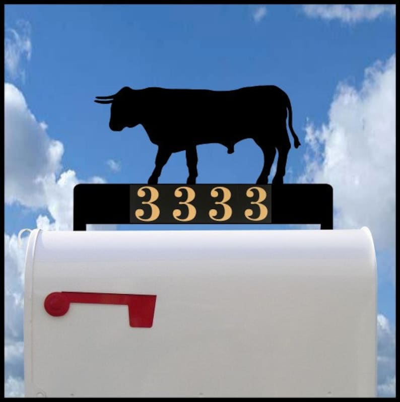 Bull Mailbox Address Plaque - Etsy