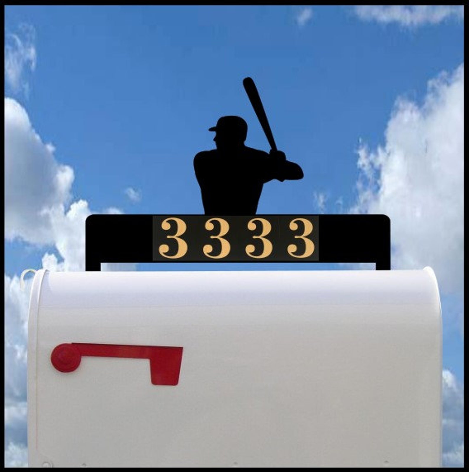 Baseball Mailbox Address Plaque - Etsy