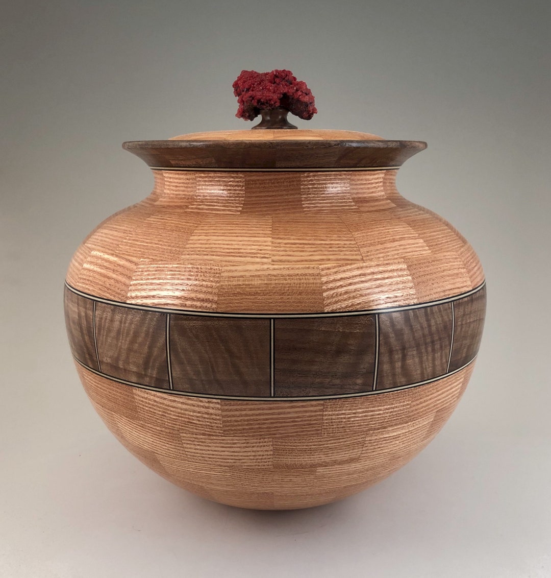 Huge Chestnut and Curly Walnut Wooden Container - Etsy