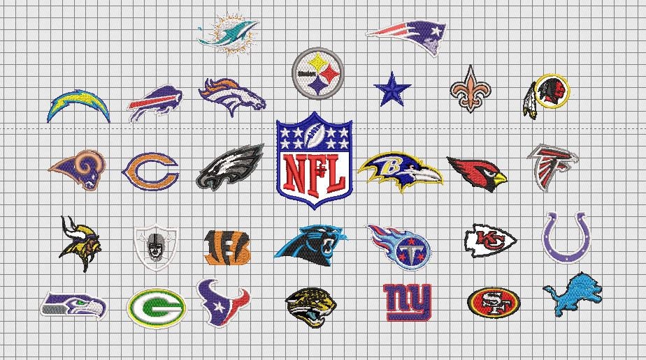 NFL embroidery logo Emb File For Shirts Hats | Etsy