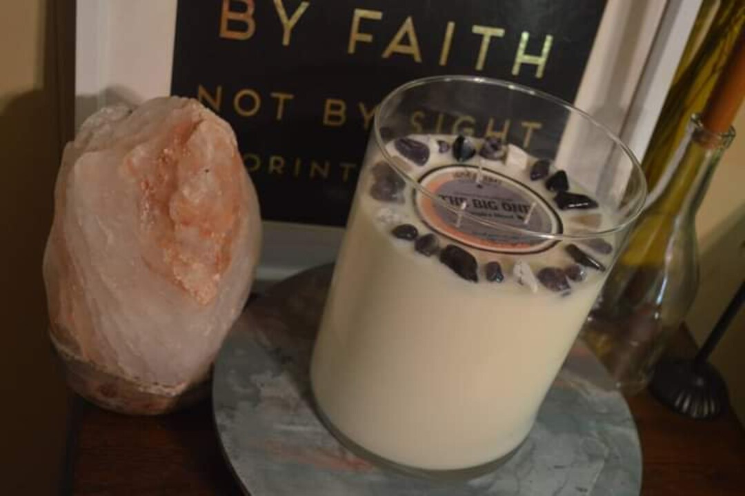 Giant Candle Soy Wax Candle Gemstone Candles Large Candle Home Decor ...