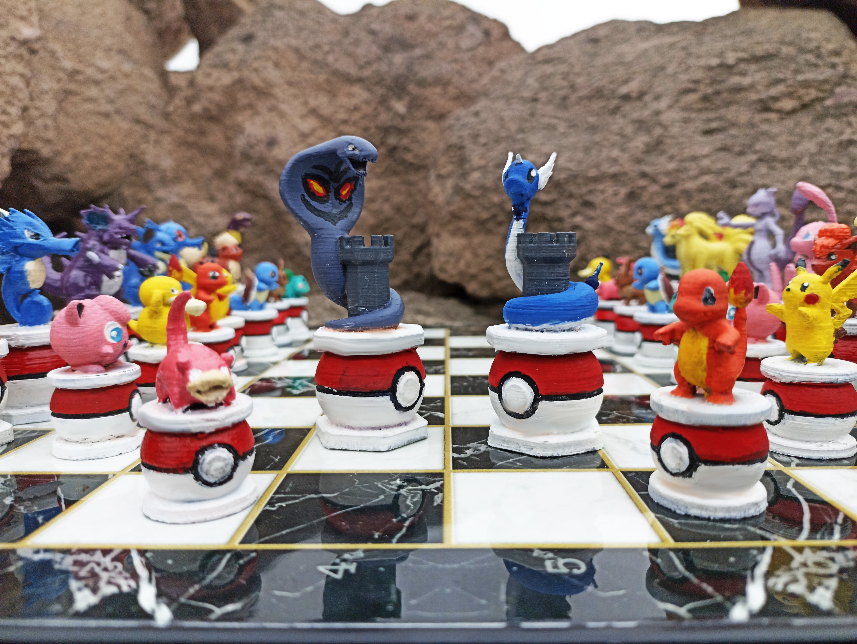Pokemon Chess Set Personalized Pokemon Chess Set Pokeball - Etsy