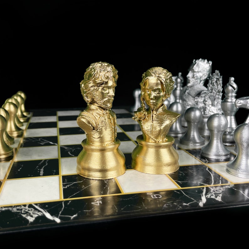 GOT Figure Chess Set With Chessboard Game of Chess Set Personalized ...