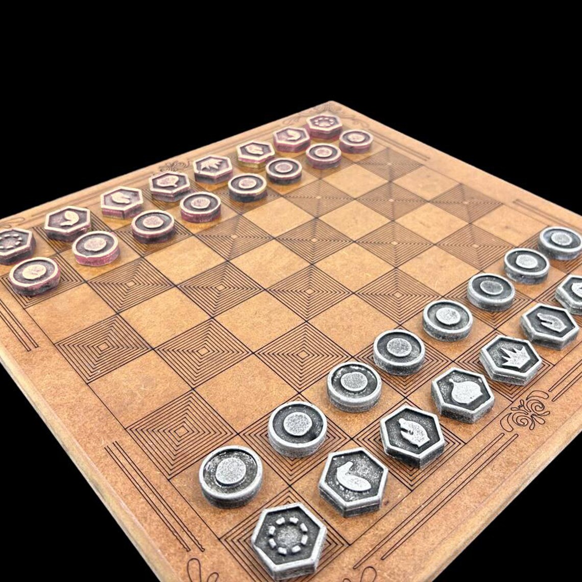Heavy Metal Chinese Checkers Chess Set With Chessboard | Personalized ...