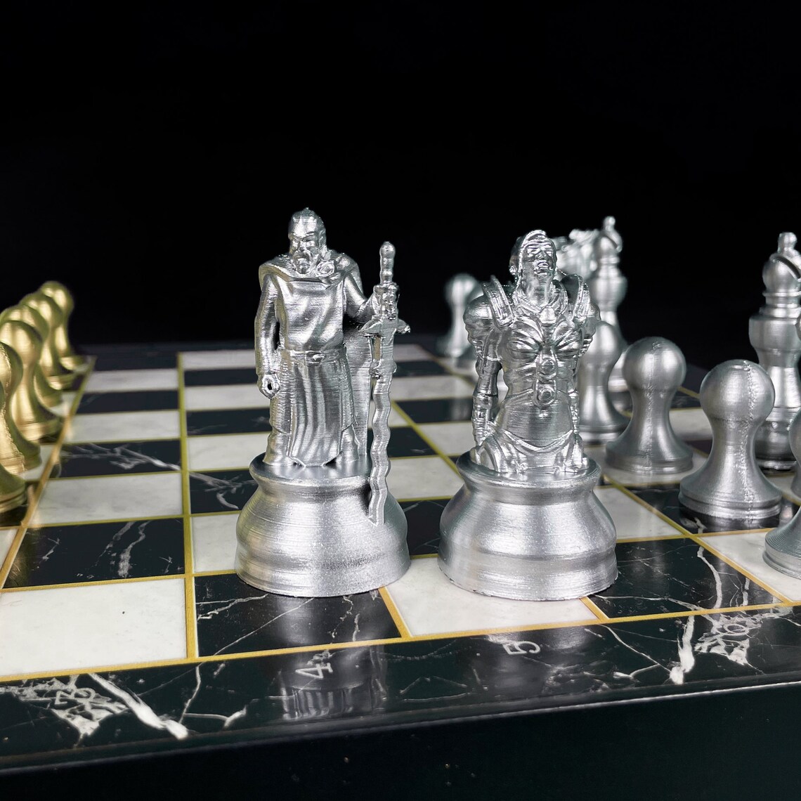 Crusaders Knight Chess Set With Chessboard Warrior Chess Set - Etsy