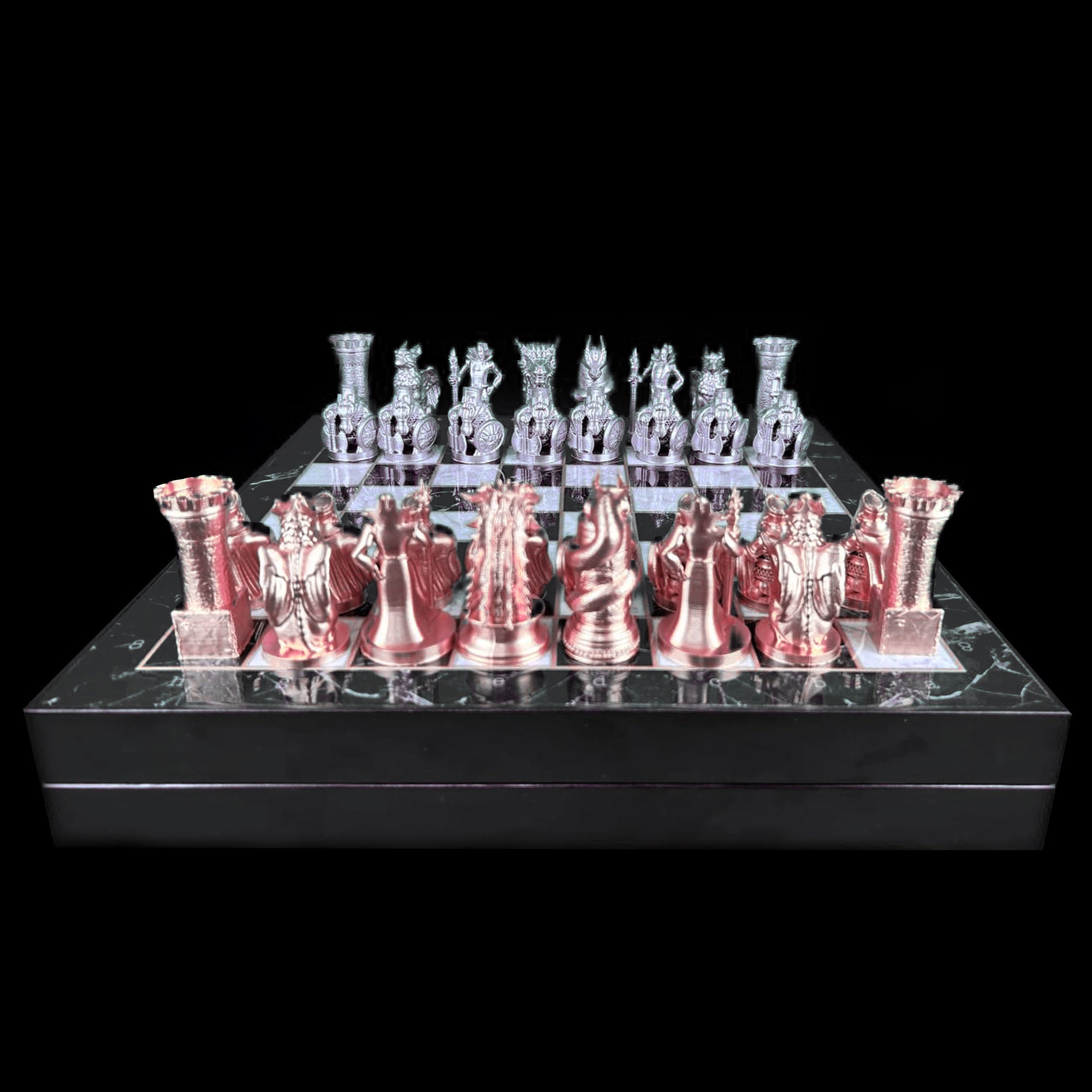 Warrior Dragon Chess Set With Chessboard Dragon Chess Pieces Design ...