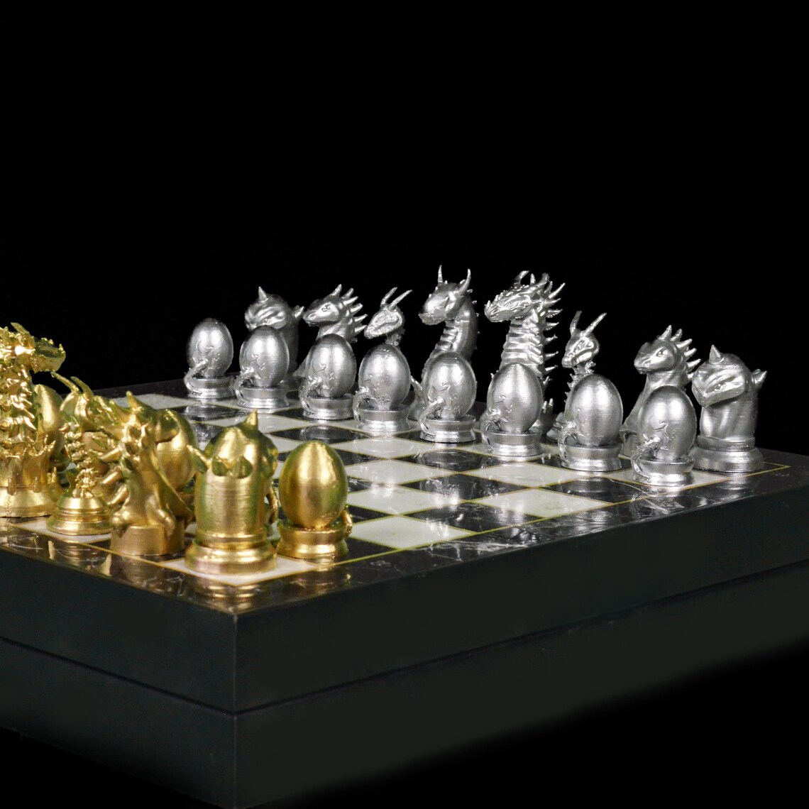 Dragon Chess Set With Chessboard-epic Dragon Board Game - Etsy