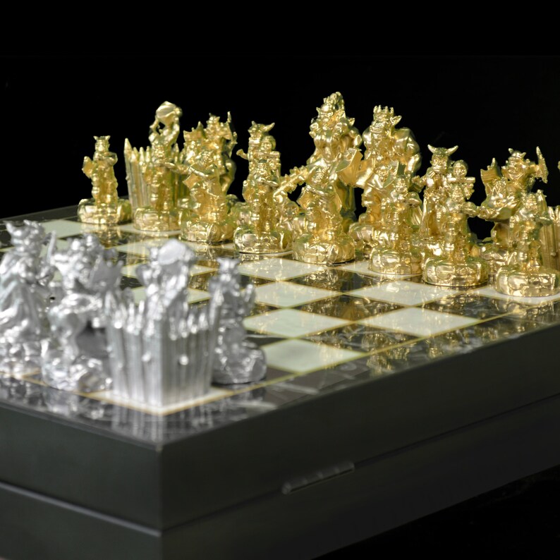 Orc Characters Chess Set With Chessboard With Ches-troll Chess - Etsy