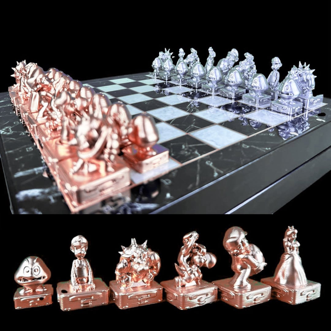 Customizable Marios Chess Set With Super Mario Chessboard ...