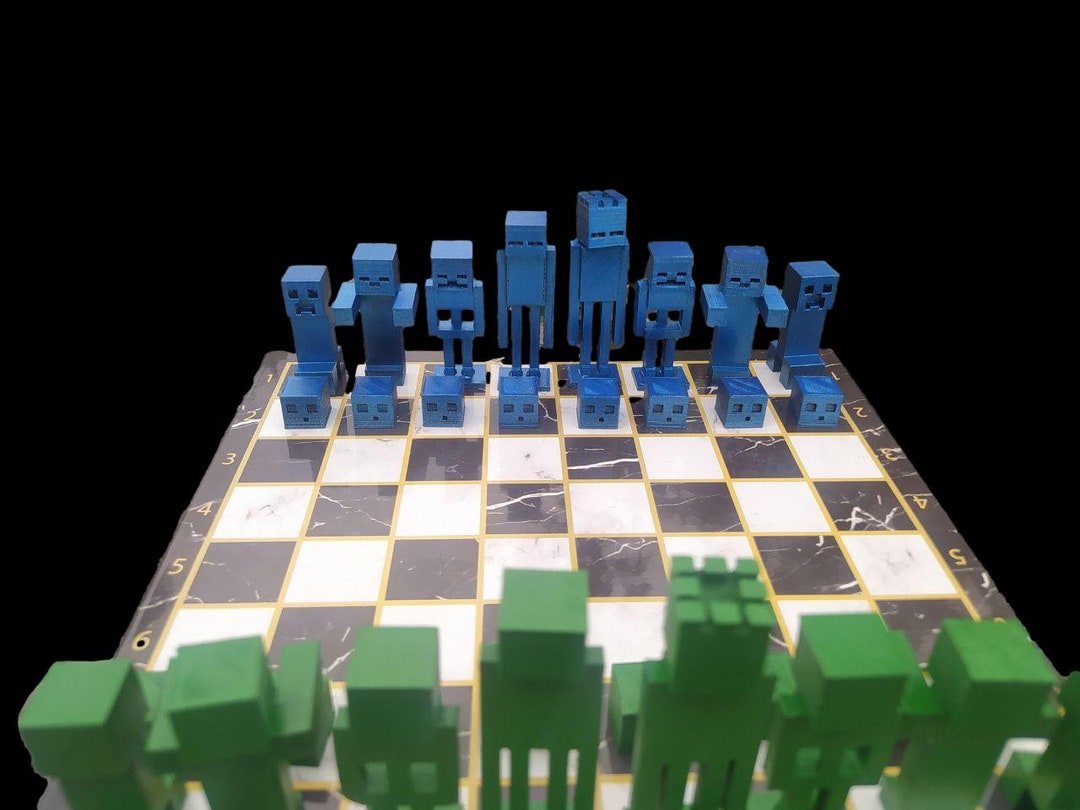 Personalized Micraft Chess Set: Handmade PLA Board Game - Etsy