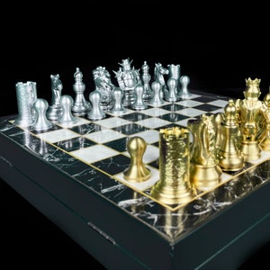 Coc War Chess Set: Custom Nameplate With Marble Board - Etsy