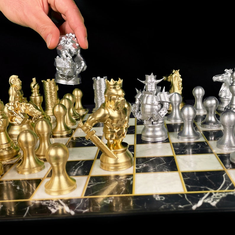 Coc War Chess Set: PLA Plastic With Marble Board - Etsy